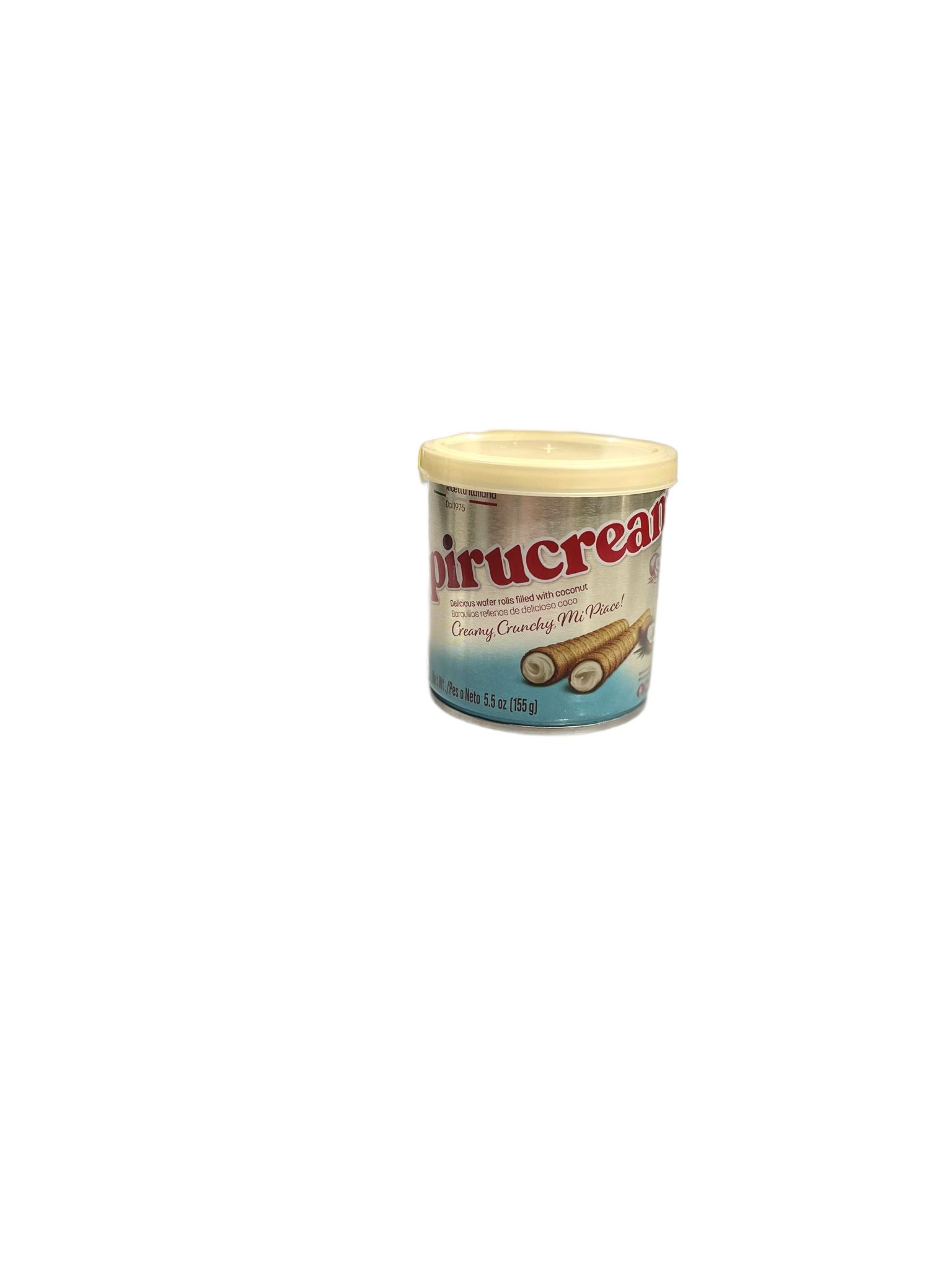 Pirucream Coconut Cream Filled Small Canister | Sabores Fronterizos